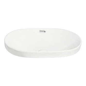 EightQuarters Essence 550mm Ceramic Semi-Inset Basin | Temple & Webster