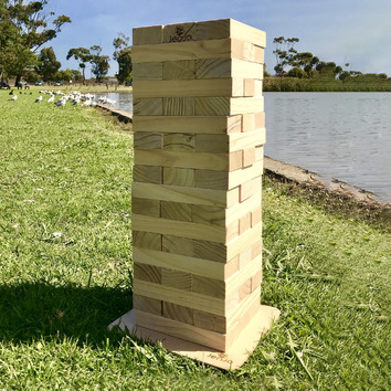 JenjoGames 54 Piece 63cm Giant Outdoor Wooden Blocks Set & Reviews ...