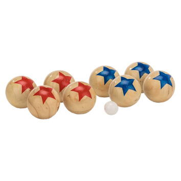 JenjoGames Kids' Red & Blue Deluxe Wooden Bocce Balls Set | Temple ...