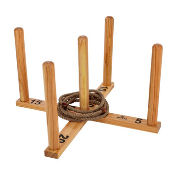 JenjoGames 100cm Wooden Outdoor Quoits Set | Temple & Webster
