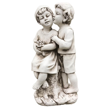 The Complete Garden Girl & Boy Hugging Statue | Temple & Webster