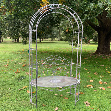 2 Seater Jona Outdoor Bench with Arch | Temple & Webster