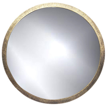 Artisan&Co Round Brass Wall Mirror | Temple & Webster