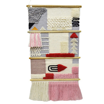 Boulevarde Rugs Pink Hand-Woven Wool Wall Hanging | Temple & Webster