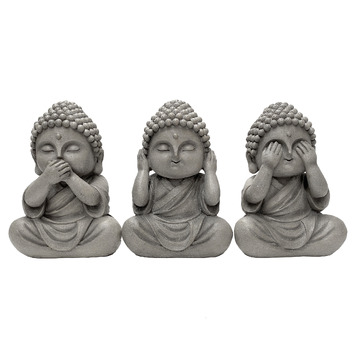 K'sHomewares&Decor 3 Piece Buddha Statue Set | Temple & Webster