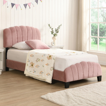 EvieHome Alessia Velvet Single Bed | Temple & Webster