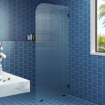 PrincipleArc Dallas 1100 x 2000mm Frameless Fluted Glass Shower Screen ...