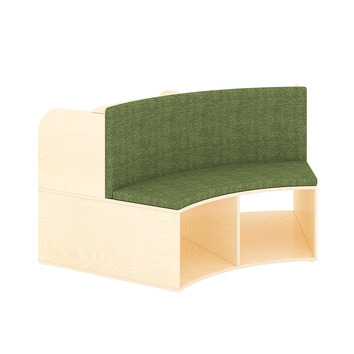 Kids' Clara 4 Shelf Concave Bookcase with Bench | Temple & Webster