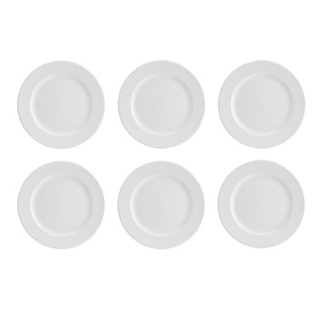 Diamond 30cm Porcelain Flat Dinner Plates | Temple & Webster