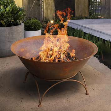 MilkcanProducts Arizona 90 Rust Fire Pit | Temple & Webster