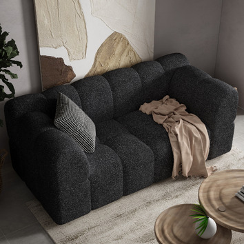 Ever Dreaming Living Leia 2 Seater Boucle Modular Sofa | Temple & Webster