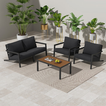 Ever Dreaming Living 4 Seater Olvera Outdoor Lounge Set | Temple & Webster