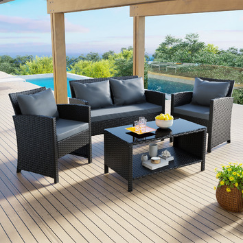 HoxtonRoom 4 Seater Adair Outdoor Lounge Set | Temple & Webster
