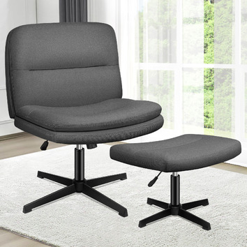 Tegan Office Chair & Ottoman Set | Temple & Webster
