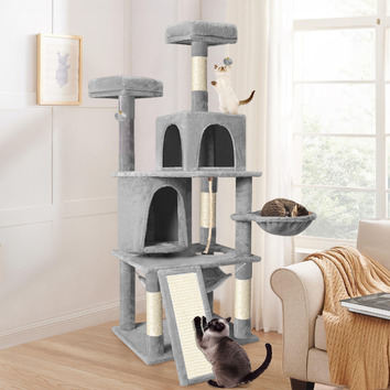 HoxtonRoom 161cm Fir Wood Cat Scratching Tree | Temple & Webster