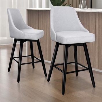 HoxtonRoom 65cm Augusta Swivel Bar Stools | Temple & Webster