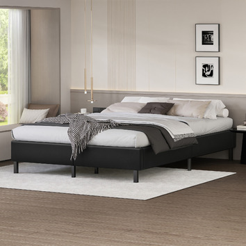 HoxtonRoom Maryam Faux Leather Bed Base | Temple & Webster