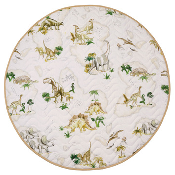 Dinosaur Map Cotton Reversible Play Mat | Temple & Webster