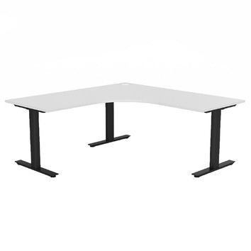 Everett Fixed 90 Degree Office Desk with Right Return | Temple & Webster