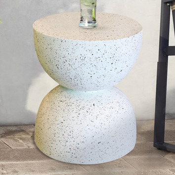 Modern Collective White Kate Hourglass Shaped Side Table | Temple & Webster