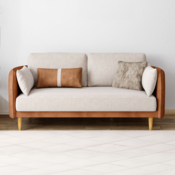 Kremer 2 Seater Linen-Blend Sofa | Temple & Webster