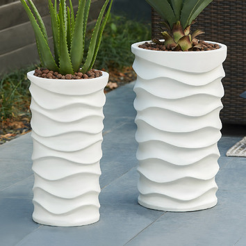 Modern Collective 2 Piece Maha Planter Pot Set | Temple & Webster