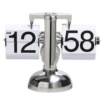 Everlit Stainless Steel Flip Desk Clock | Temple & Webster