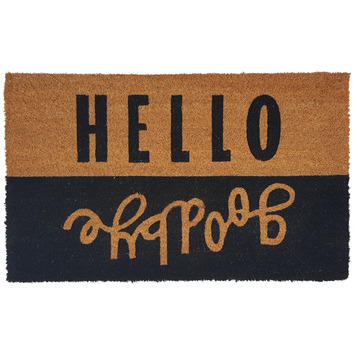 Ruglife Hello Goodbye Coir Doormat | Temple & Webster