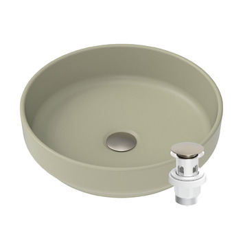 ArchitecturalDesigner Monroe 400mm Round Ceramic Basin & Waste Set ...