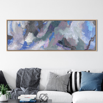 Turmoil Blue Canvas Wall Art | Temple & Webster