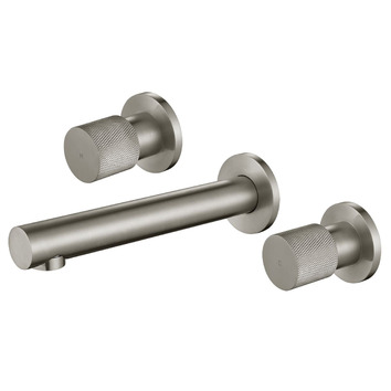Avalon Knurled Bath Wall Spout & Mixer Set | Temple & Webster