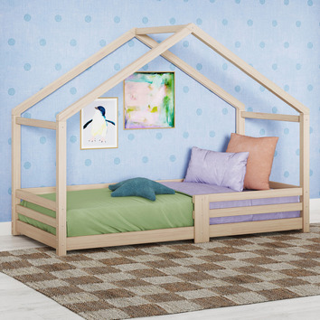 LivingFusion Kids' Yumi Pine Wood House Bed Single | Temple & Webster