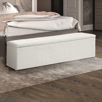 LivingFusion Malcolm Upholstered Blanket Box | Temple & Webster