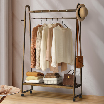 LivingFusion Lynne Bamboo Clothing Rack | Temple & Webster