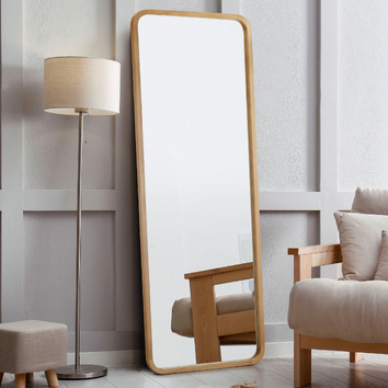 LivingFusion Natural Bode Full Length Mirror | Temple & Webster