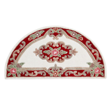 Boulevarde Rugs Red Avalon Hand-Tufted Wool Arched Rug | Temple & Webster