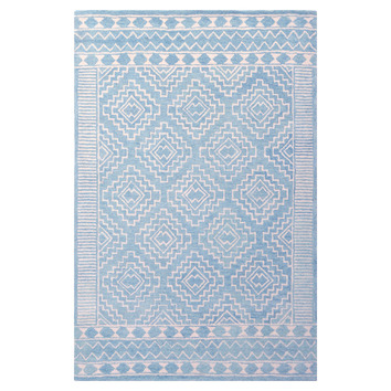 Boulevarde Rugs Aqua Cairo Hand-Tufted Wool Rug | Temple & Webster