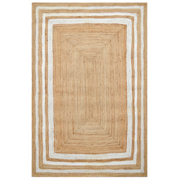 Boulevarde Rugs Natural Ivory Fiji Hand-Woven Jute Rug | Temple & Webster
