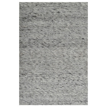 Boulevarde Rugs Ash Grey Blocks Hand-Woven Wool Rug | Temple & Webster