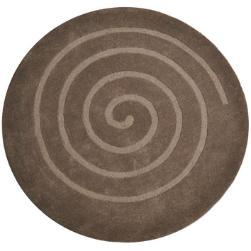 Boulevarde Rugs Chocolate Swirl Wool Round Rug | Temple & Webster