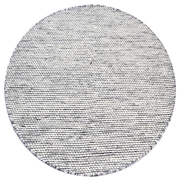 Boulevarde Rugs Black Boondi Hand-Woven Wool Round Rug | Temple & Webster