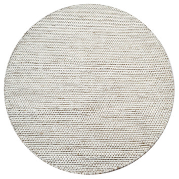 Boulevarde Rugs Fawn Boondi Hand-Woven Wool Round Rug | Temple & Webster