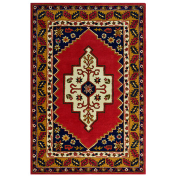 Boulevarde Rugs Red Mascot Hand-Tufted Wool Rug | Temple & Webster