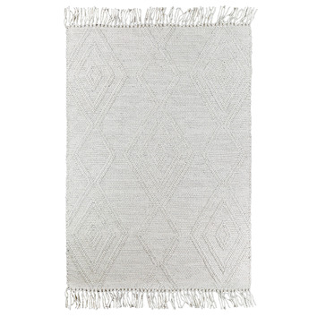 Ivory Tamer Wool & Viscose Rug | Temple & Webster
