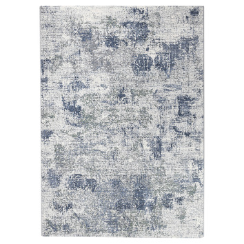 Blue & Green Juna Power-Loomed Rug | Temple & Webster