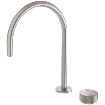 Axia Gooseneck Kitchen Sink Hob Mixer Set | Temple & Webster
