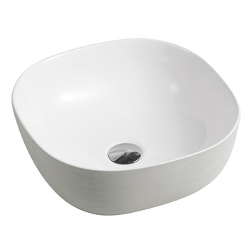 Nueva 410mm Soft Square Counter Top Ceramic Basin | Temple & Webster