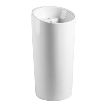 Zento 460mm Free-Standing Ceramic Basin with Mixer Hole | Temple & Webster