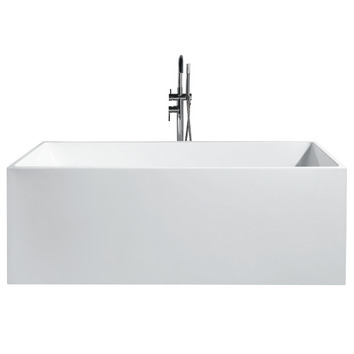Hans 1400mm Gloss White Rectangle Acrylic Freestanding Bath | Temple ...