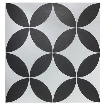 Black & White Star Decorative Stick on Tile (10 Pack) | Temple & Webster